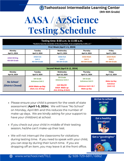 Tséhootsooí Intermediate Learning Center / Homepage
